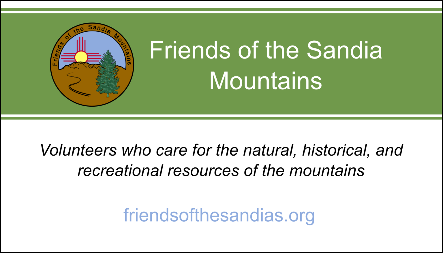 Friends of the Sandia Mountains – friendsofthesandias.org