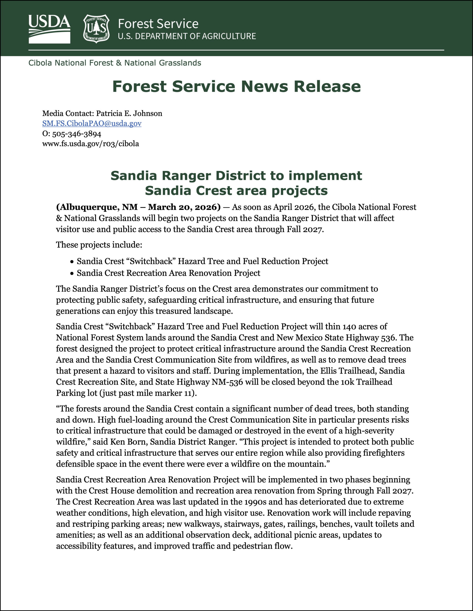Sandia Crest Closure – Friends of the Sandia Mountains